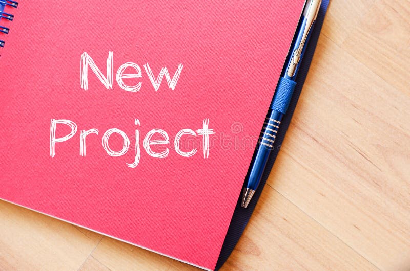 New Project Word On Notebook Stock Photo - Image of notebook, growth ...