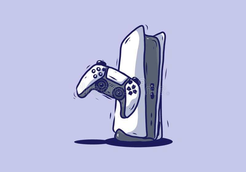 New PS 5 Illustration Drawing Stock Vector - Illustration of abstract ...