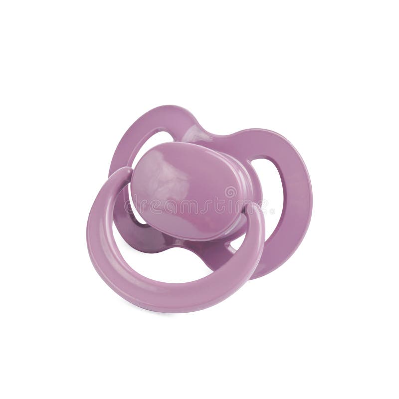 New Purple Baby Pacifier Isolated on White Stock Image - Image of ...