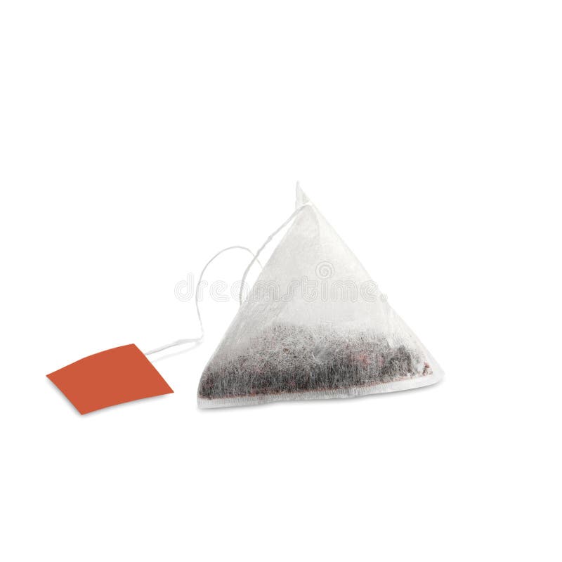 New Pyramid Tea Bag Isolated on White Stock Image - Image of mockup ...