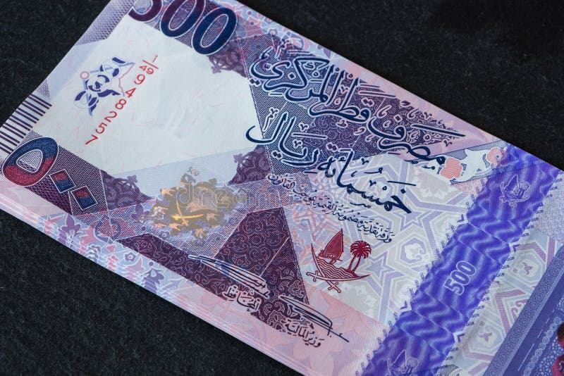 New 500 Qatari Riyal Banknote Stock Photo - Image of doha, money: 216543504