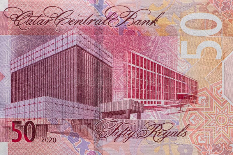New 50 Qatari Riyal Banknotes Stock Image - Image of currency, closeup ...