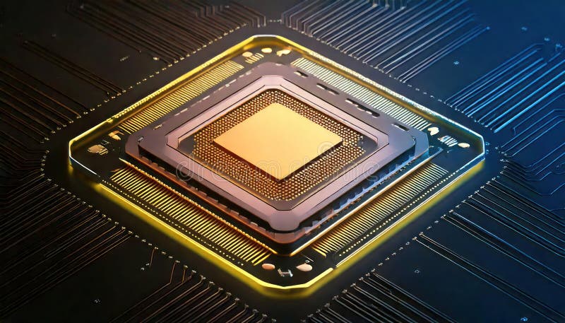 New Quantum Chip stock illustration. Illustration of quantum - 350011840