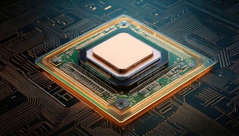 New Quantum Chip stock illustration. Illustration of stadium - 350011733