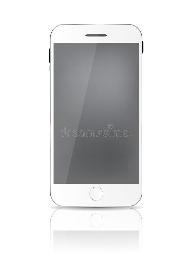 New Realistic Mobile Phone with Gray Screen. Stock Vector ...