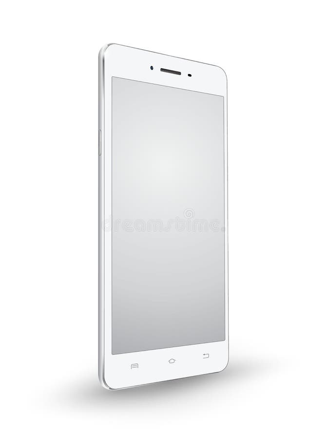 New Realistic White Smartphone Mockups Stock Vector - Illustration of ...