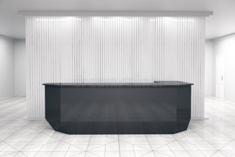 New reception desk front stock illustration. Illustration of exhibition ...