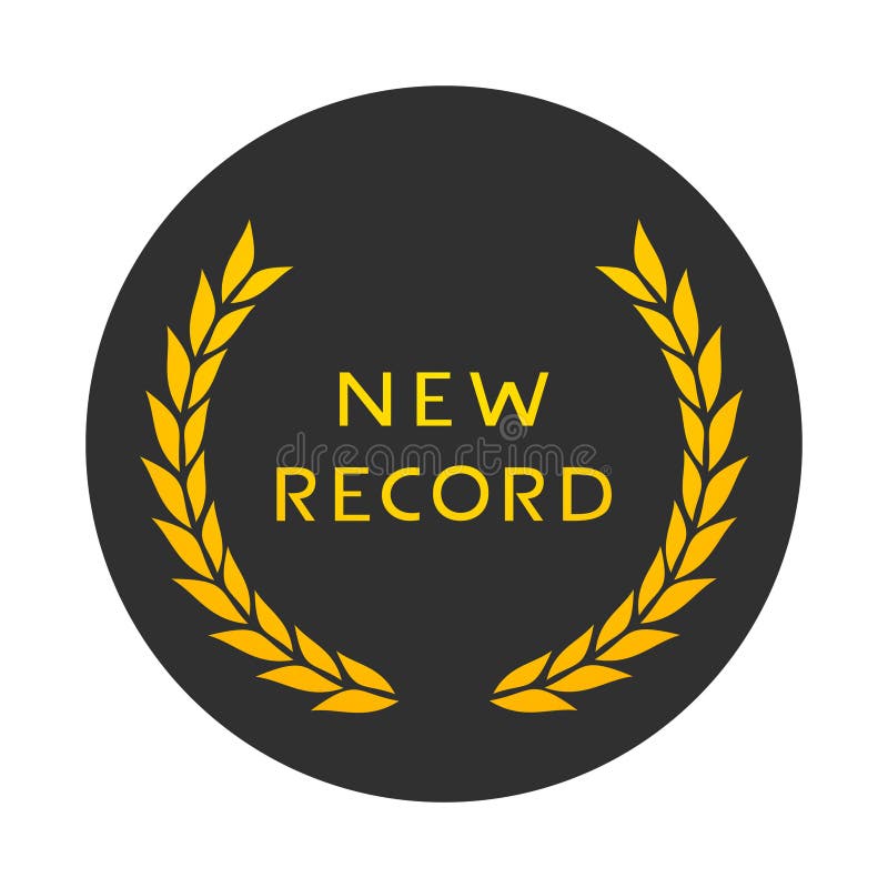New record symbol stock vector. Illustration of victory - 290280654