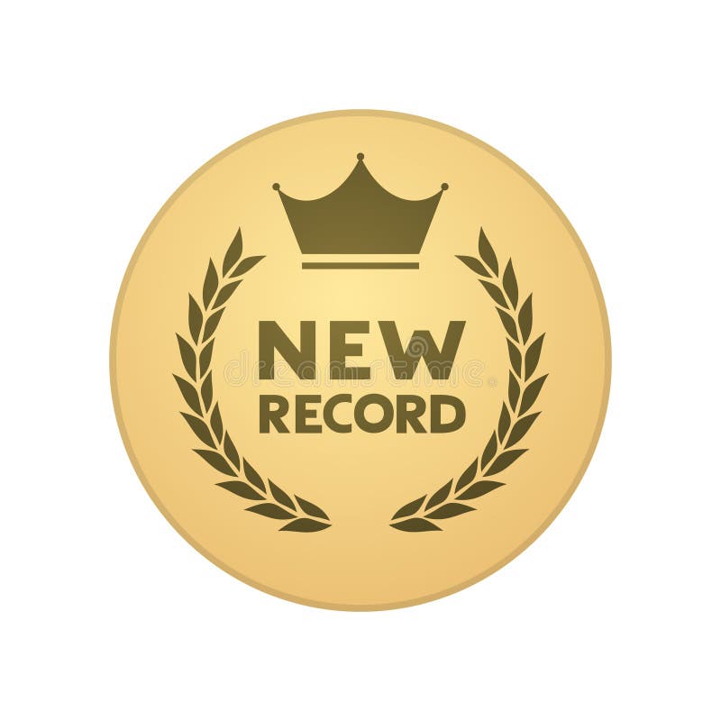 New record symbol stock vector. Illustration of isolated - 292578930