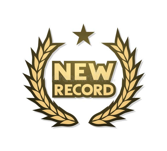 New record symbol stock vector. Illustration of laurel - 290280912