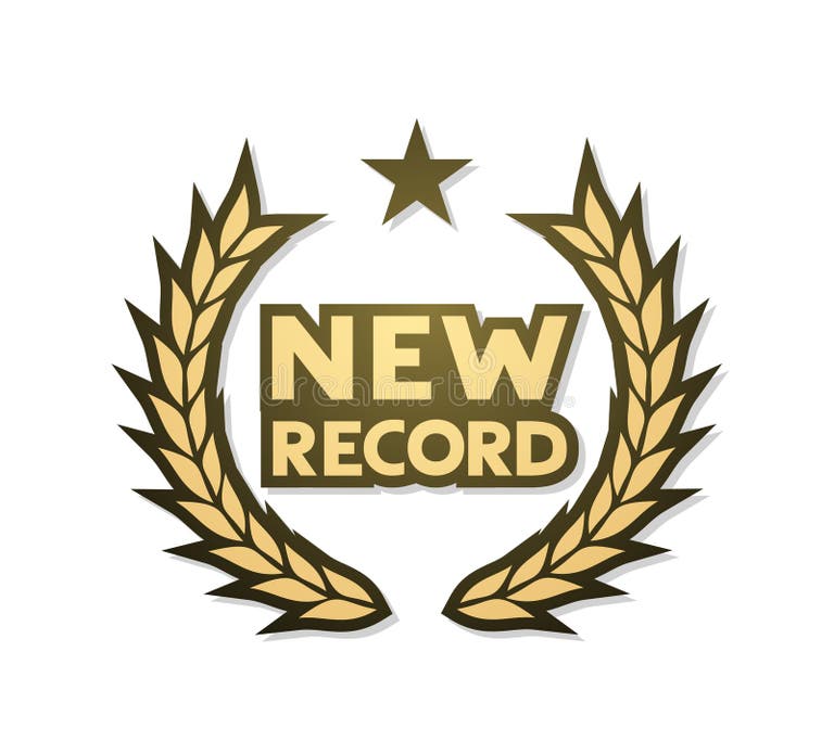 New record symbol stock vector. Illustration of laurel - 290280912