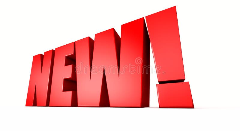 New in red stock illustration. Illustration of font, letter - 7771967