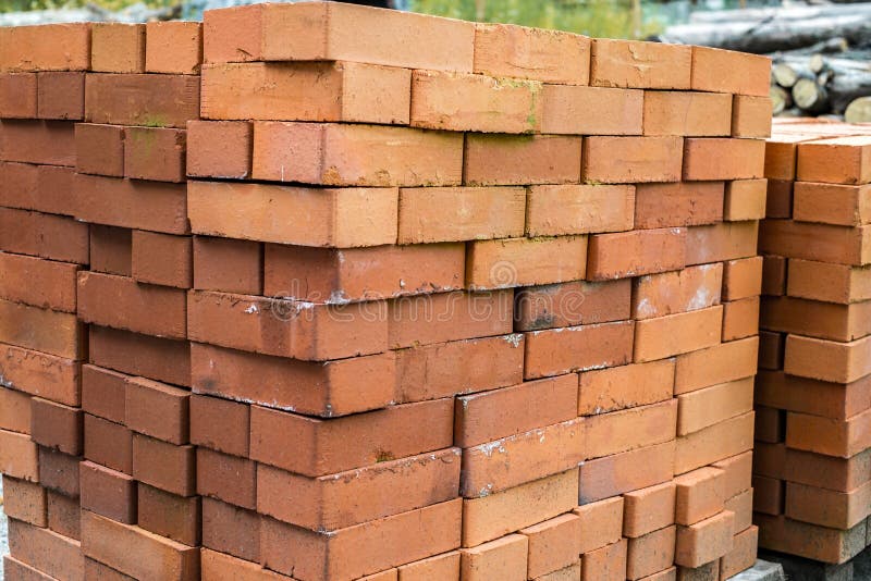 New red bricks stacked stock photo. Image of house, brick - 150704818