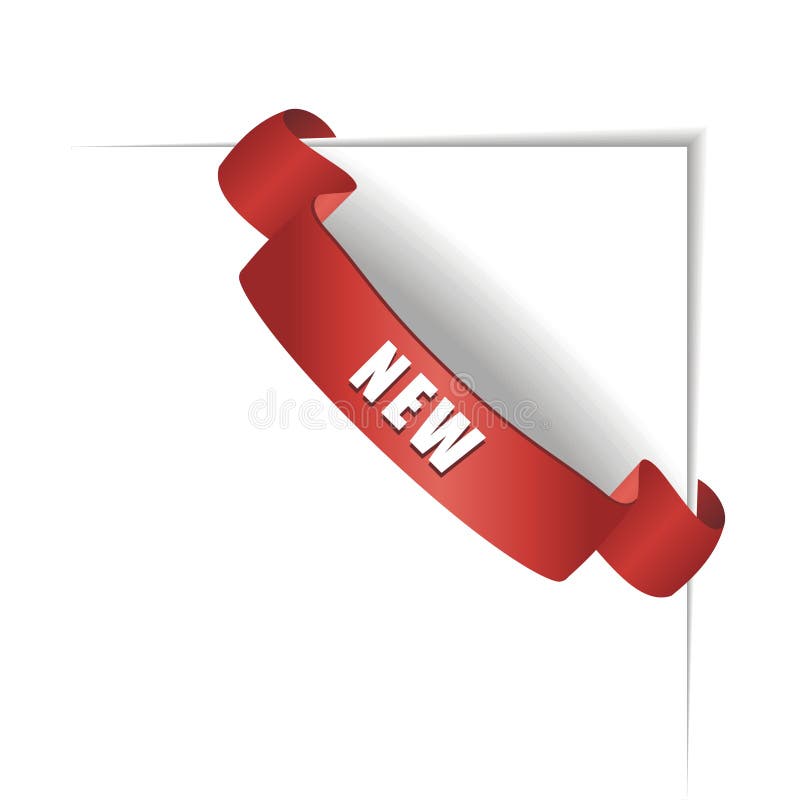 New Red Corner Business Ribbon Stock Vector - Illustration of ...