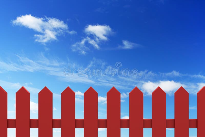 New red fence stock illustration. Illustration of fence - 13550414