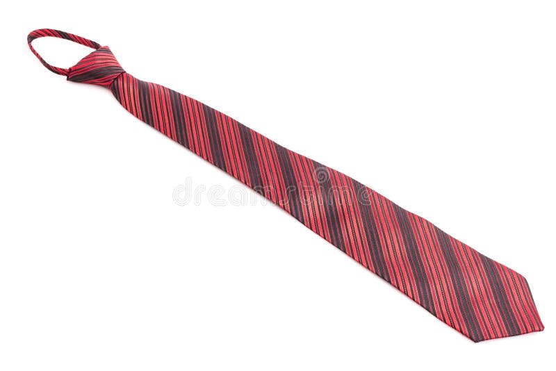 New Red Necktie Isolated on White Background Stock Photo - Image of ...