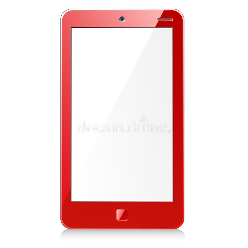 New red smartphone stock vector. Illustration of design - 54579770