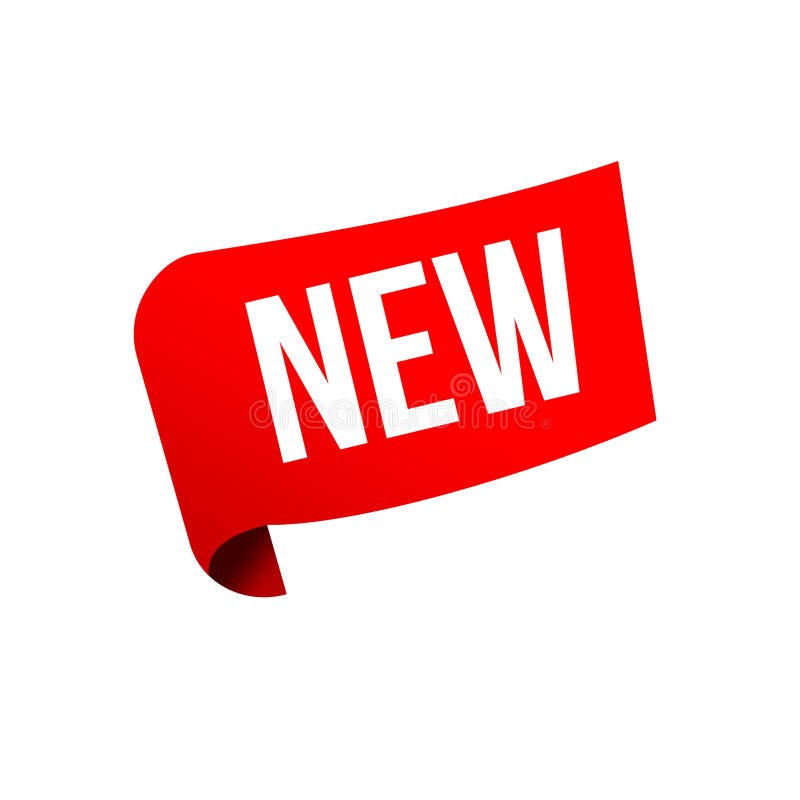 New Red Sticker - Vector Label Stock Vector - Illustration of template ...