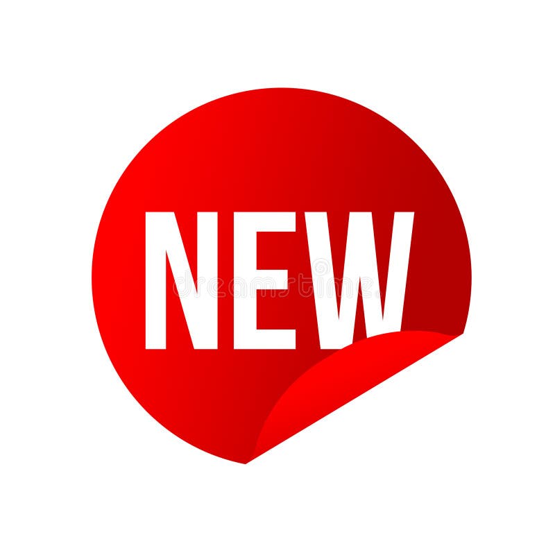 New Red Sticker - Vector Label Stock Illustration - Illustration of ...