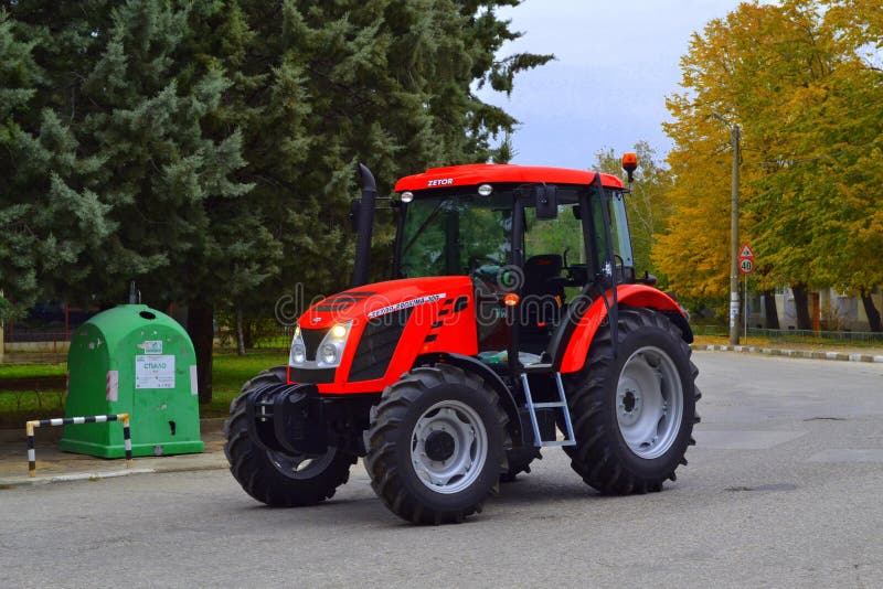 New red tractor editorial stock photo. Image of farming - 46771733