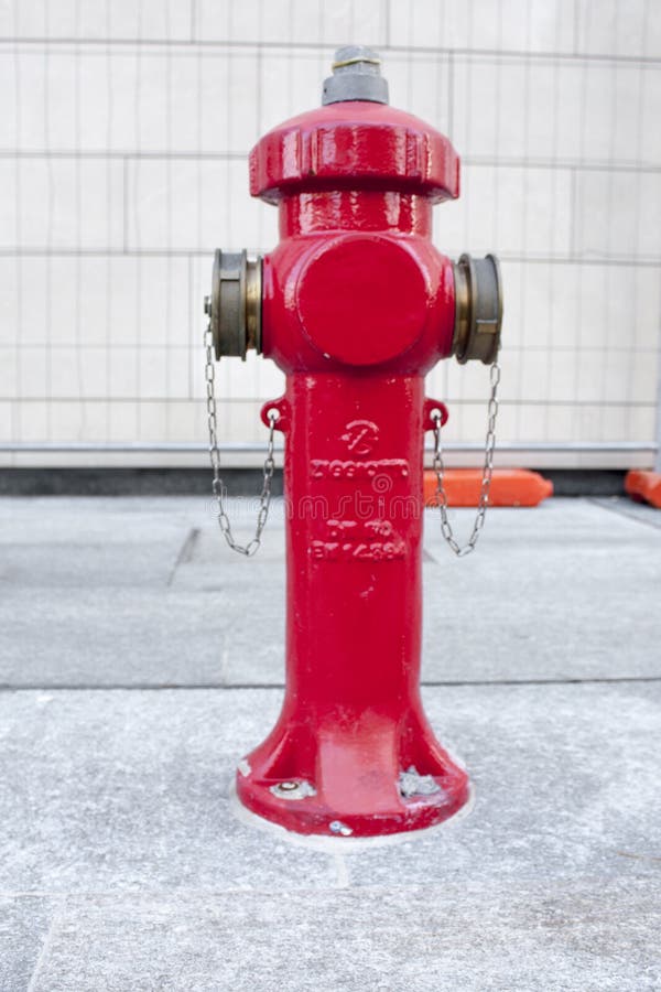 New Red Water Pump for Fire Fighting, Fire Hydrant in the City Stock ...