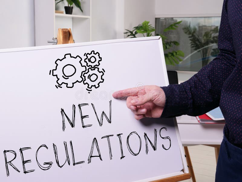 New Regulations are Shown Using the Text Stock Image - Image of update ...
