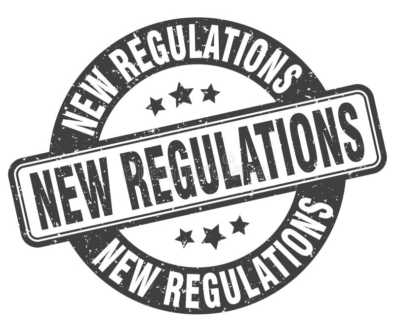 New Regulations Stamp. New Regulations Label. Round Grunge Sign Stock ...