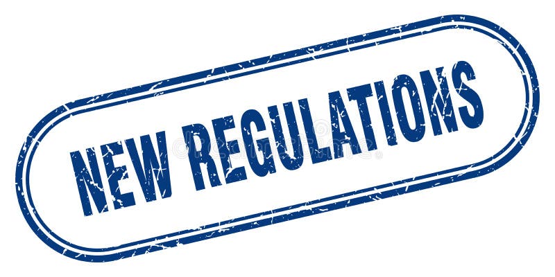 New Regulations Stamp. Rounded Grunge Textured Sign. Label Stock Vector ...