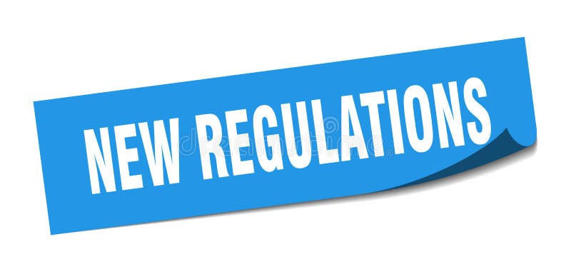 New Regulations Sticker. New Regulations Square Isolated Sign Stock ...