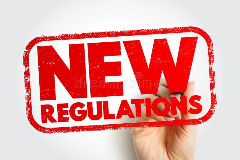 New Regulations Text Stamp, Concept Background Stock Photo - Image of ...