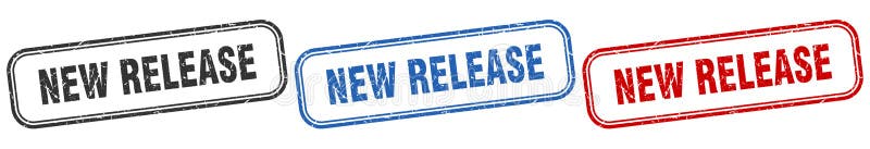 New Release Square Isolated Sign Set. New Release Stamp Stock Vector ...