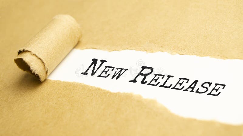 NEW RELEASE Word Under Torn Black Paper Stock Photo - Image of ...