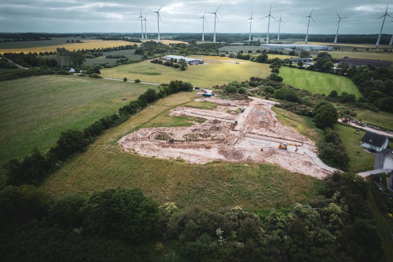 A New Residential Area is Being Developed Next To an Existing One Stock ...