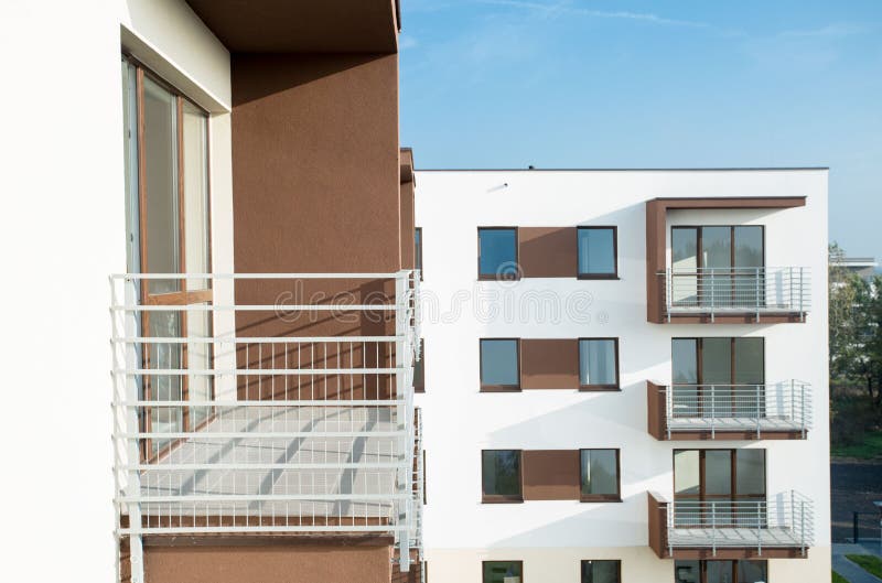New residential block stock image. Image of front, architecture - 46660389