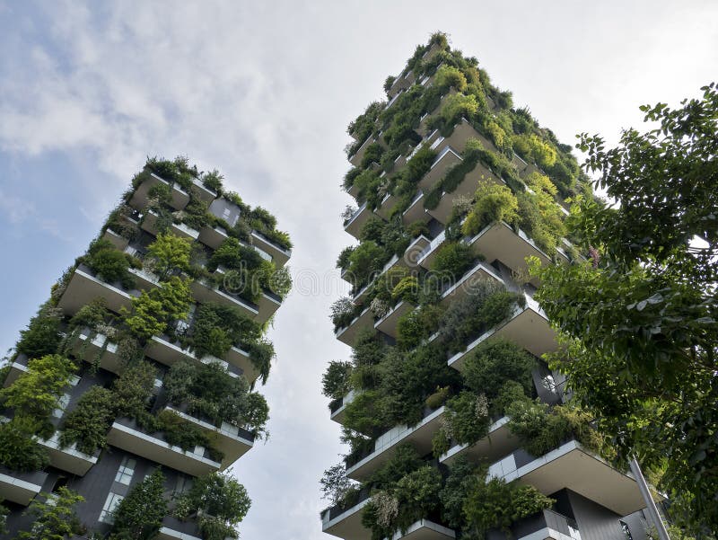 New Residential Building in Milan- Vertical Forest Editorial Photo ...