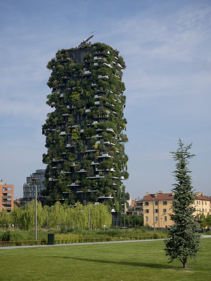 New Residential Building in Milan- Vertical Forest Editorial Stock ...
