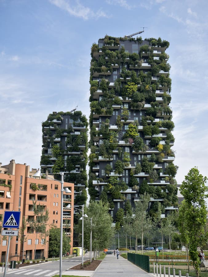 New Residential Building in Milan- Vertical Forest Editorial Stock ...