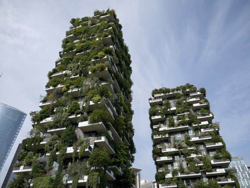 New Residential Building in Milan- Vertical Forest Editorial Stock ...