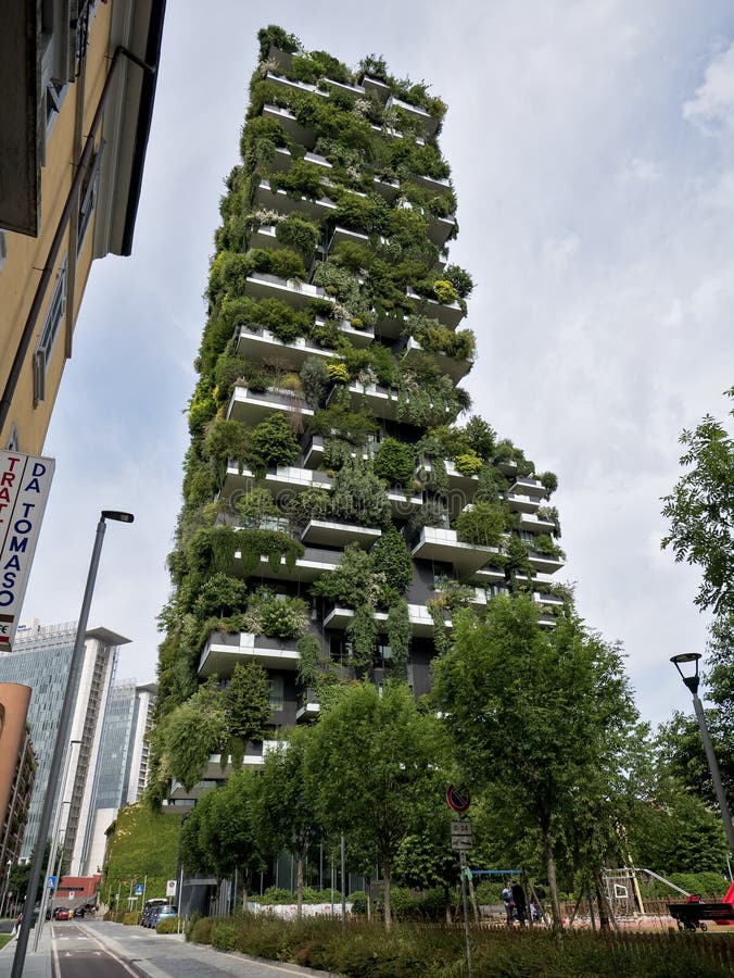 New Residential Building in Milan- Vertical Forest Editorial Photo ...