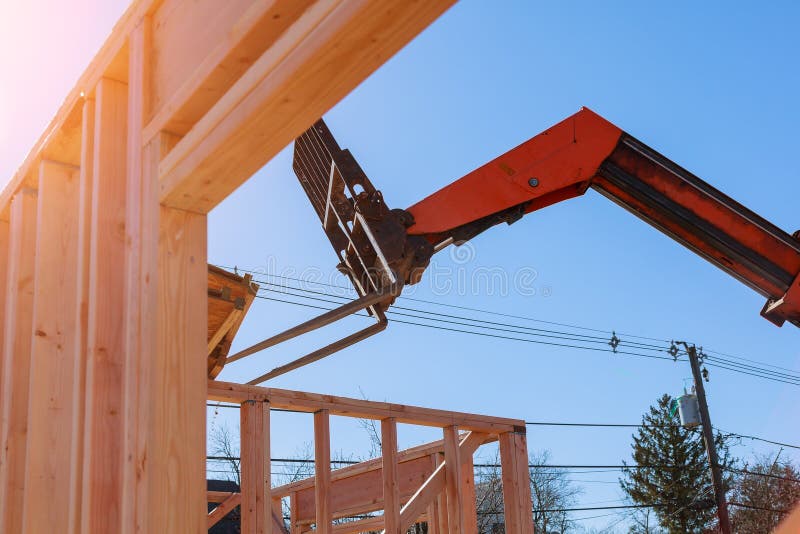 New Residential Building Under Construction with the Crane about Low ...