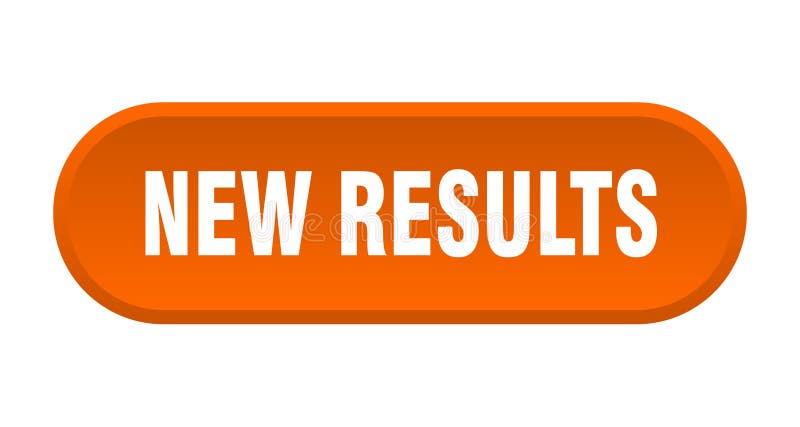 New Results Button. Rounded Sign on White Background Stock Vector ...