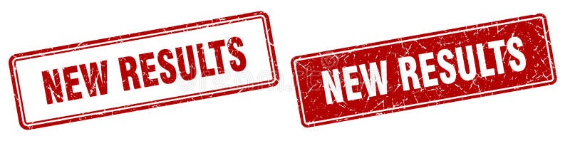 New Results Stamp Set. New Results Square Grunge Sign Stock Vector ...