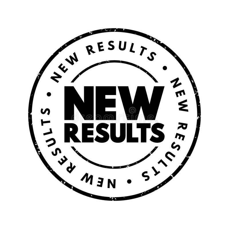 New Results Text Stamp, Concept Background Stock Illustration ...