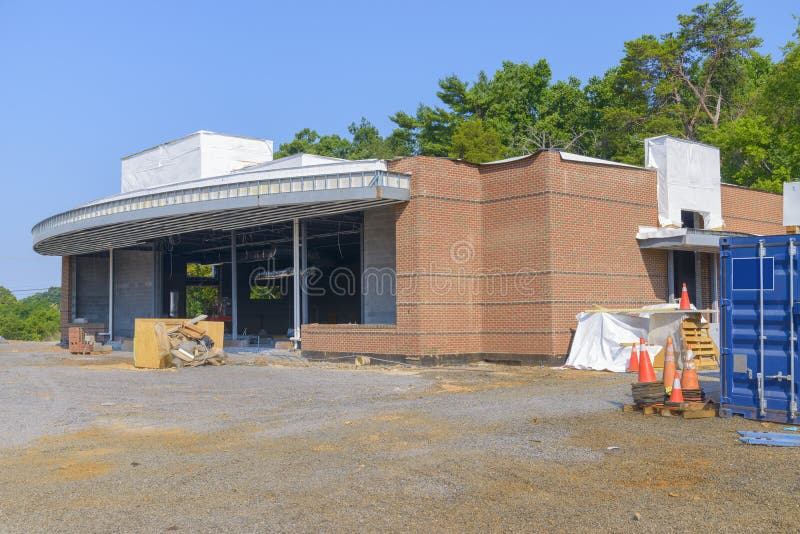 New Retail Business Under Construction Stock Image - Image of ...