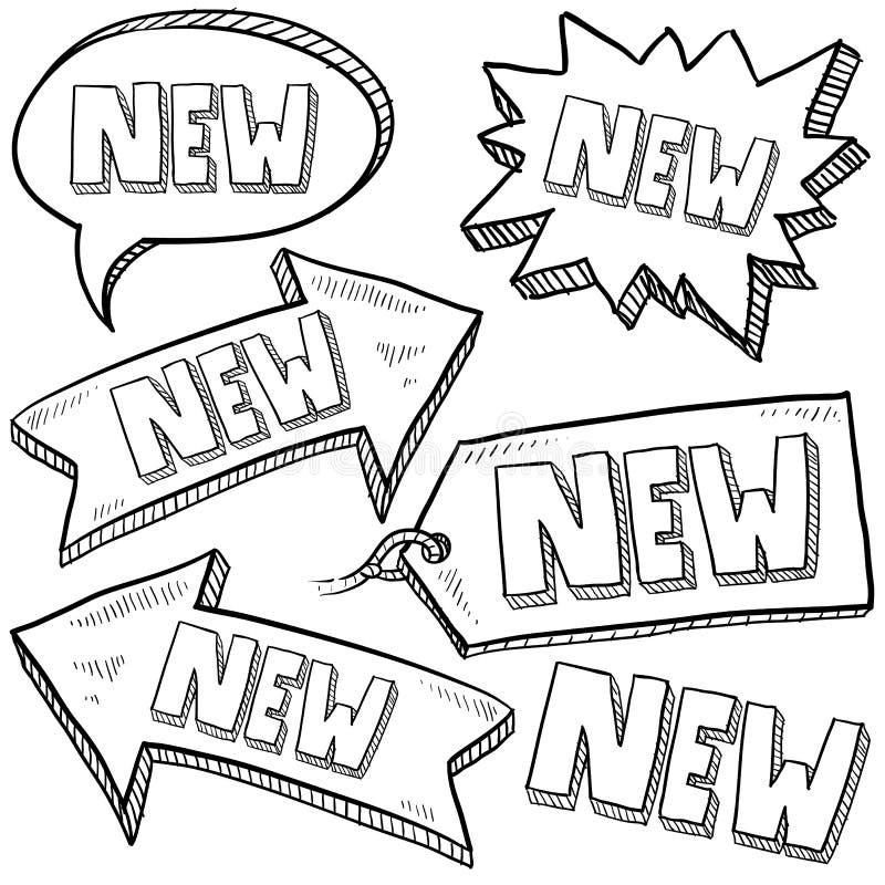 New retail tags and labels stock vector. Illustration of arrow - 22724713