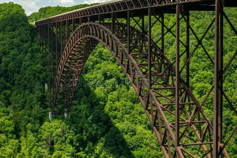 New River Bridge Spands Gorge in West Virginia Stock Image - Image of ...