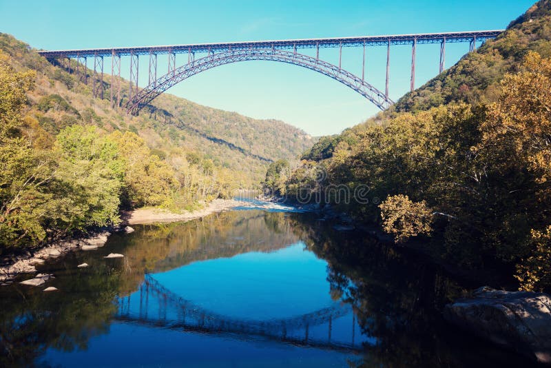 New River Gorge Bridge stock photo. Image of river, fall - 28579510