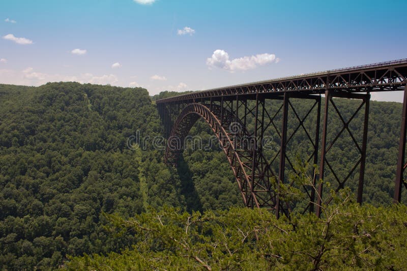 New River Gorge Bridge stock image. Image of arch, blue - 31840501