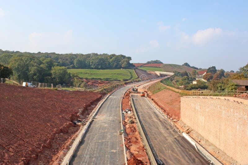 New Road Bypass Under Construction Stock Image - Image of nature, dual ...