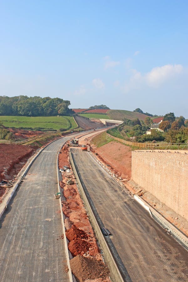 Road Bypass Construction Site Stock Image - Image of highway, kerb ...